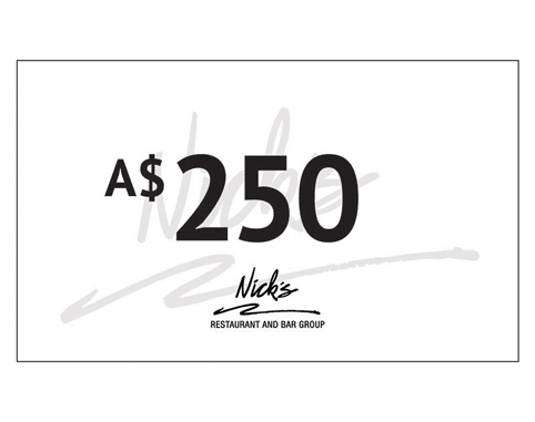 Gift Vouchers | Nick’s Restaurant & Bar Group