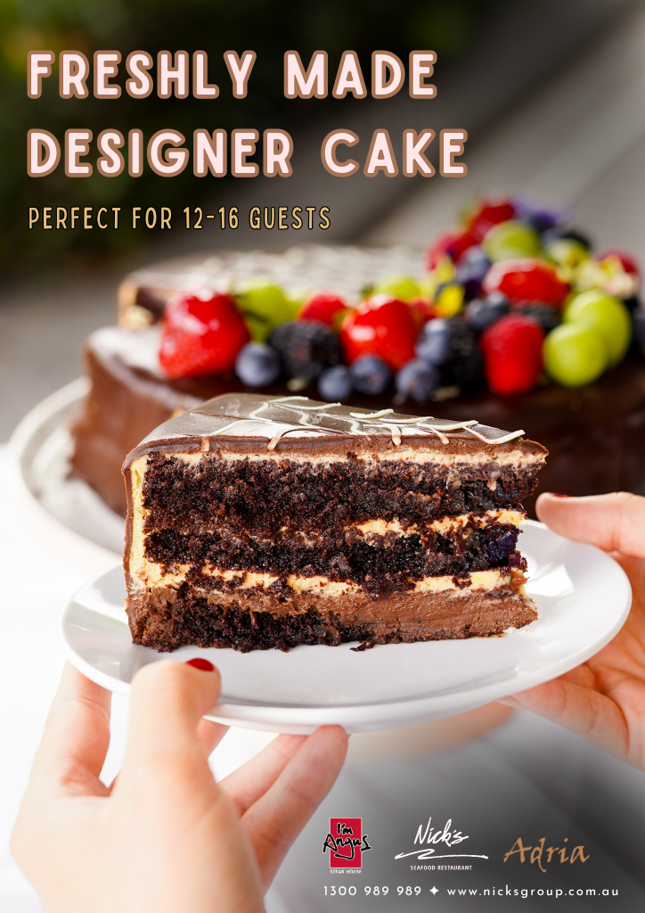 Freshly Made Designer Cakes | Nick's Restaurant & Bar Group
