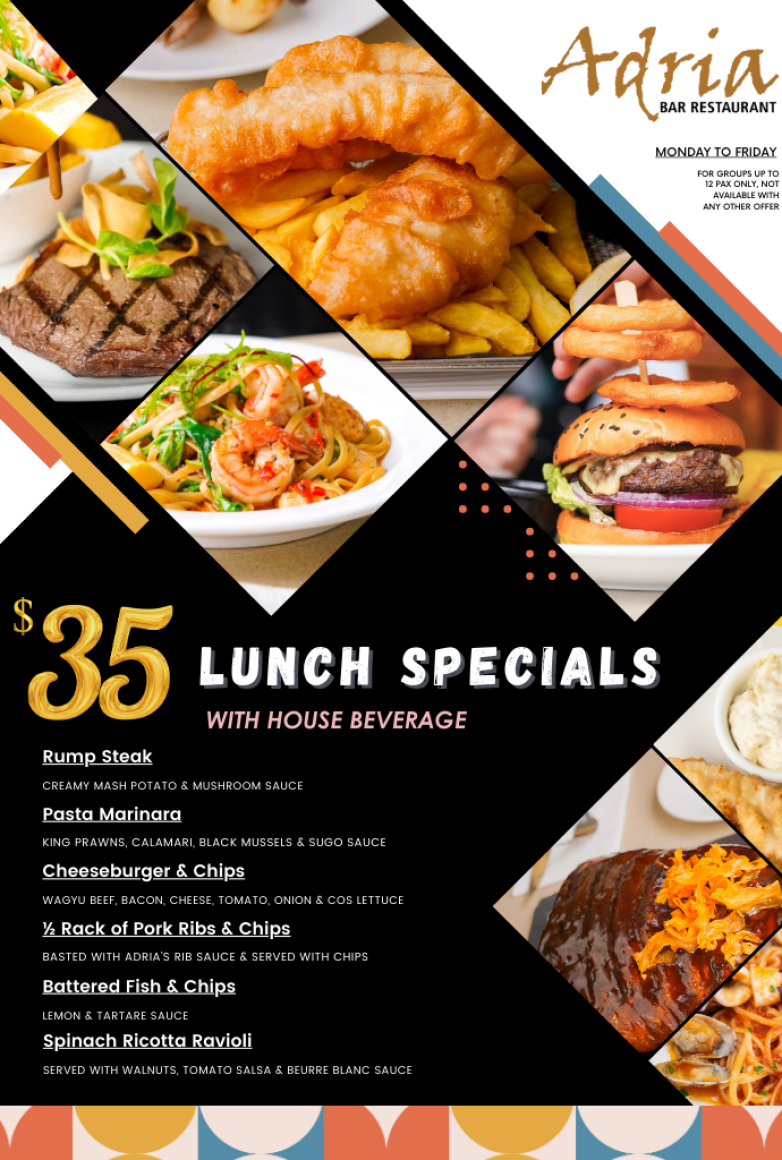 Adria Bar Restaurant | Nick's Restaurant and Bar Group