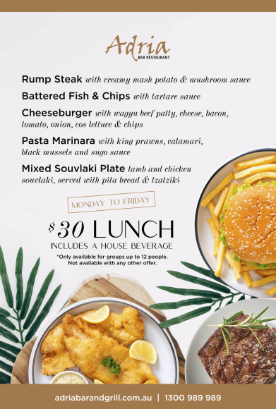 Adria Bar Restaurant | Nick's Restaurant and Bar Group